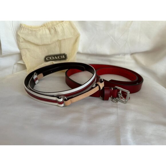 Coach | Accessories | 2 Vintage Coach Belts Red Leather And ...